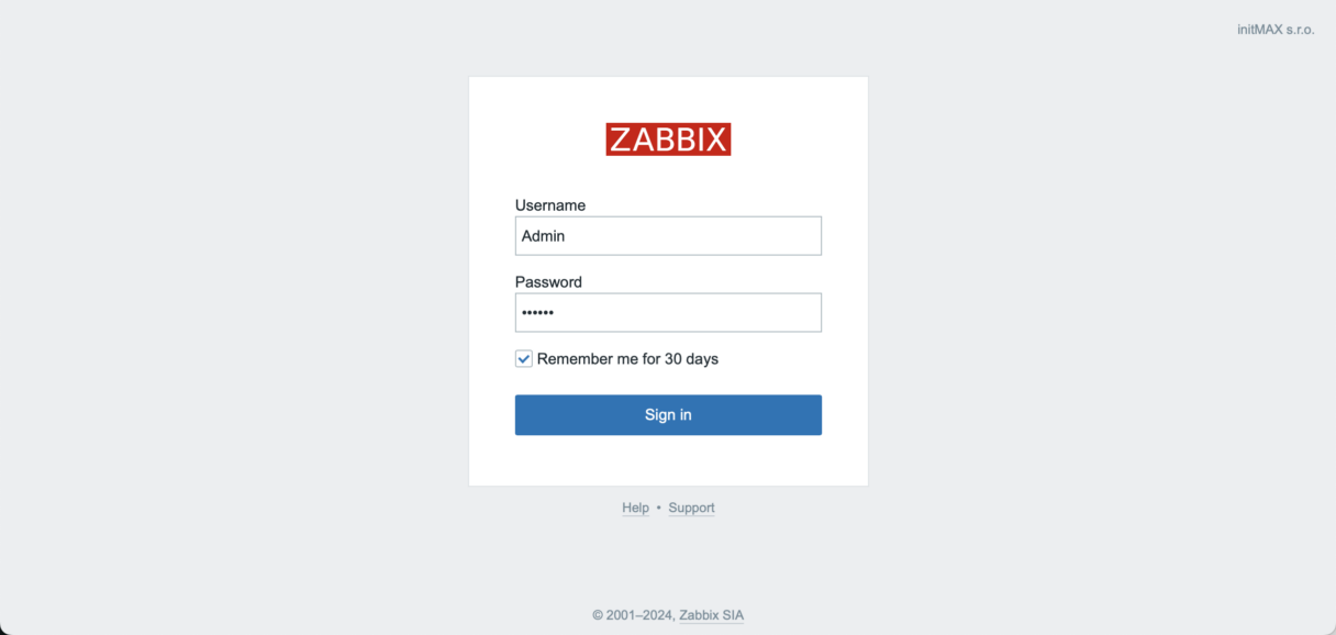Zabbix 6.0 - instructions for installation in 5 minutes - initMAX s.r.o.