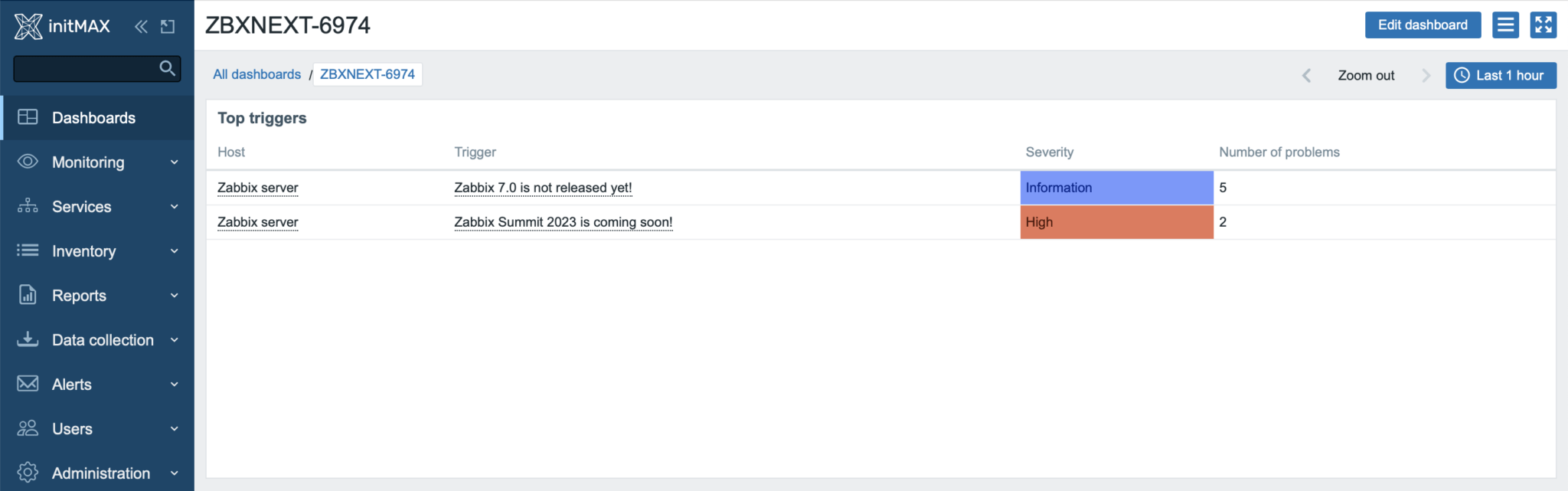 New Zabbix 7.0 LTS - initMAX s.r.o.