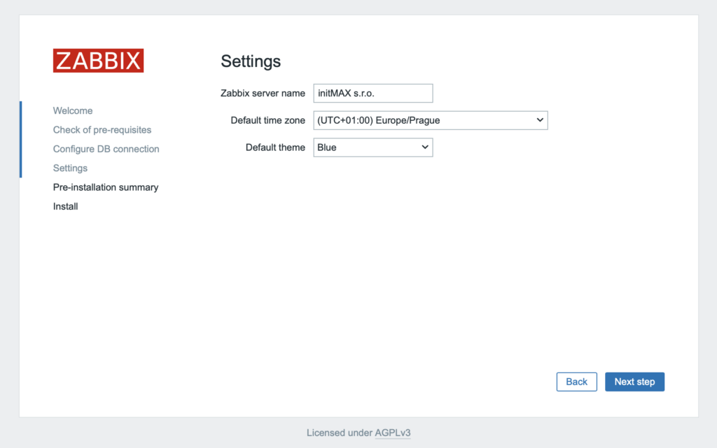 Zabbix 7.0 - instructions for installation in 5 minutes - initMAX s.r.o.