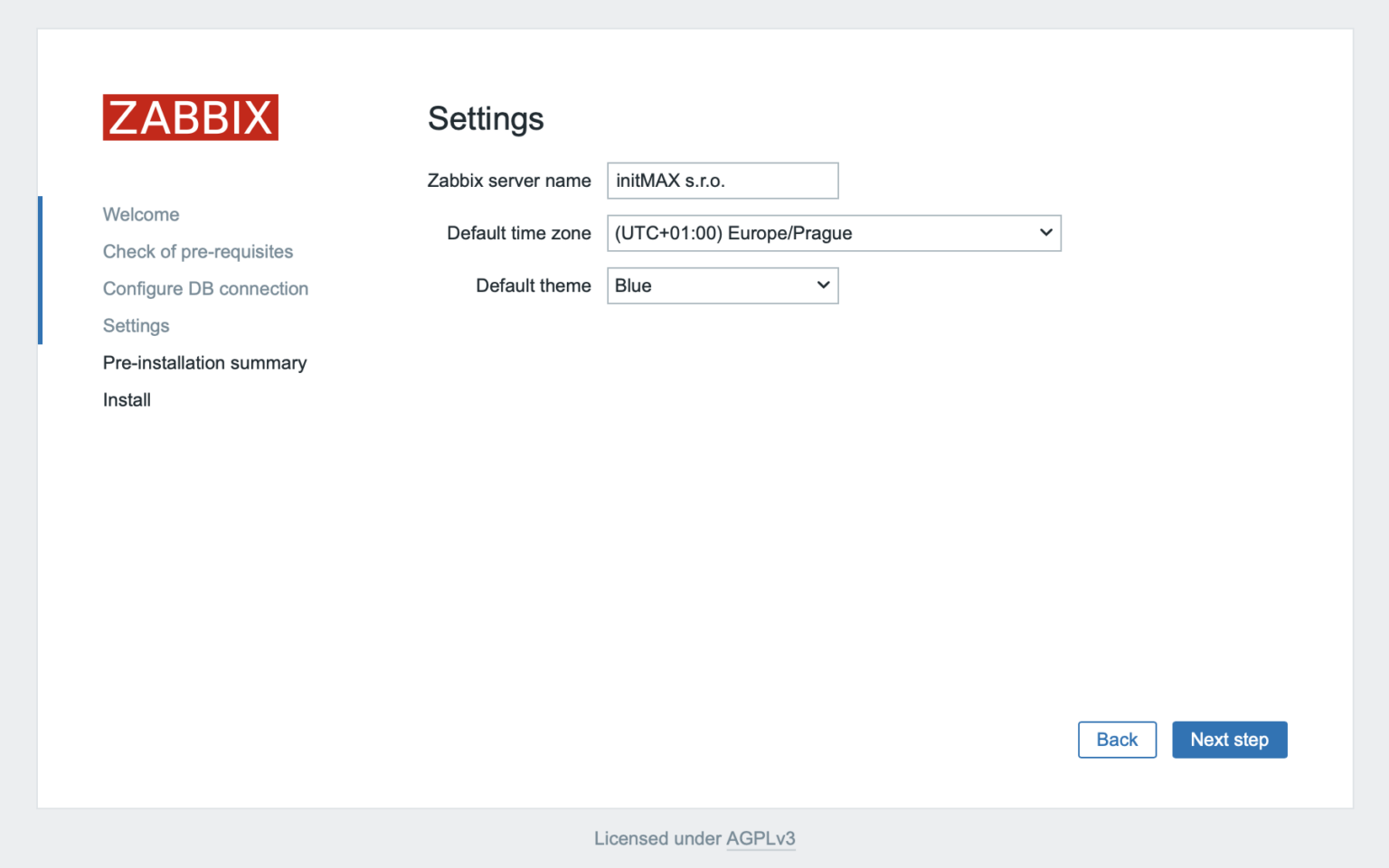 Zabbix 7.0 - instructions for installation in 5 minutes - initMAX s.r.o.
