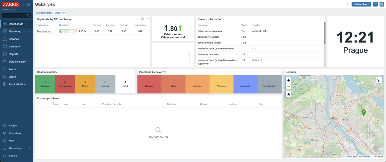 Zabbix 7.0 - instructions for installation in 5 minutes - initMAX s.r.o.