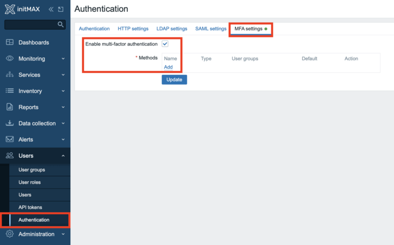 Two-factor authentication (2FA) in Zabbix 7.0 - initMAX s.r.o.