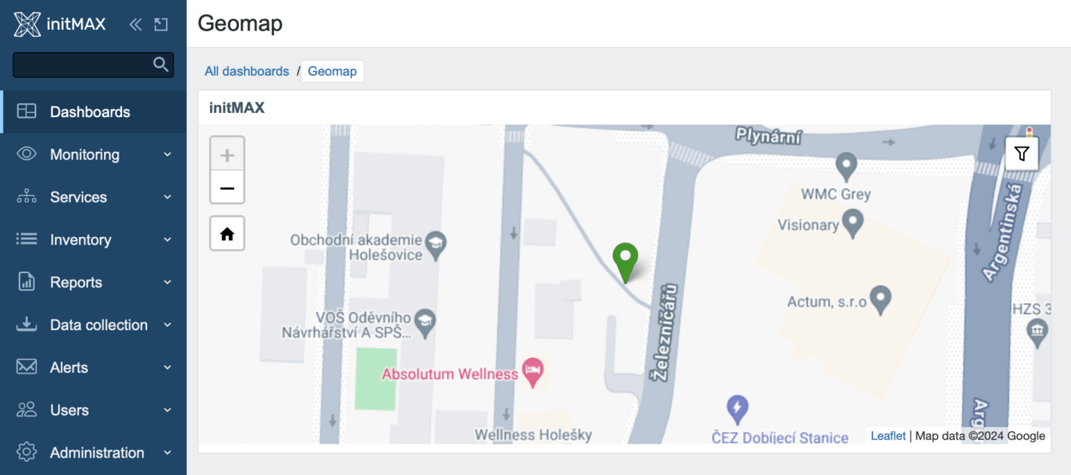 Using Google maps in the Zabbix Geomap widget - initMAX s.r.o. Using Google maps in the Zabbix Geomap widget - initMAX s.r.o.