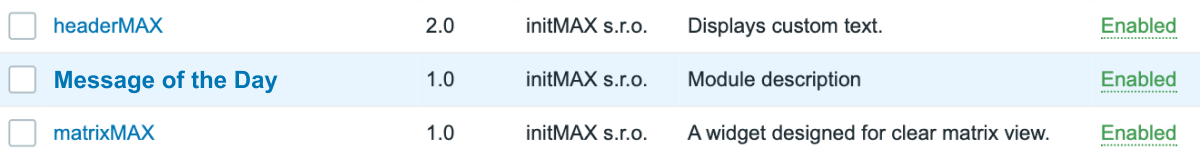 Message of the Day - initMAX s.r.o.