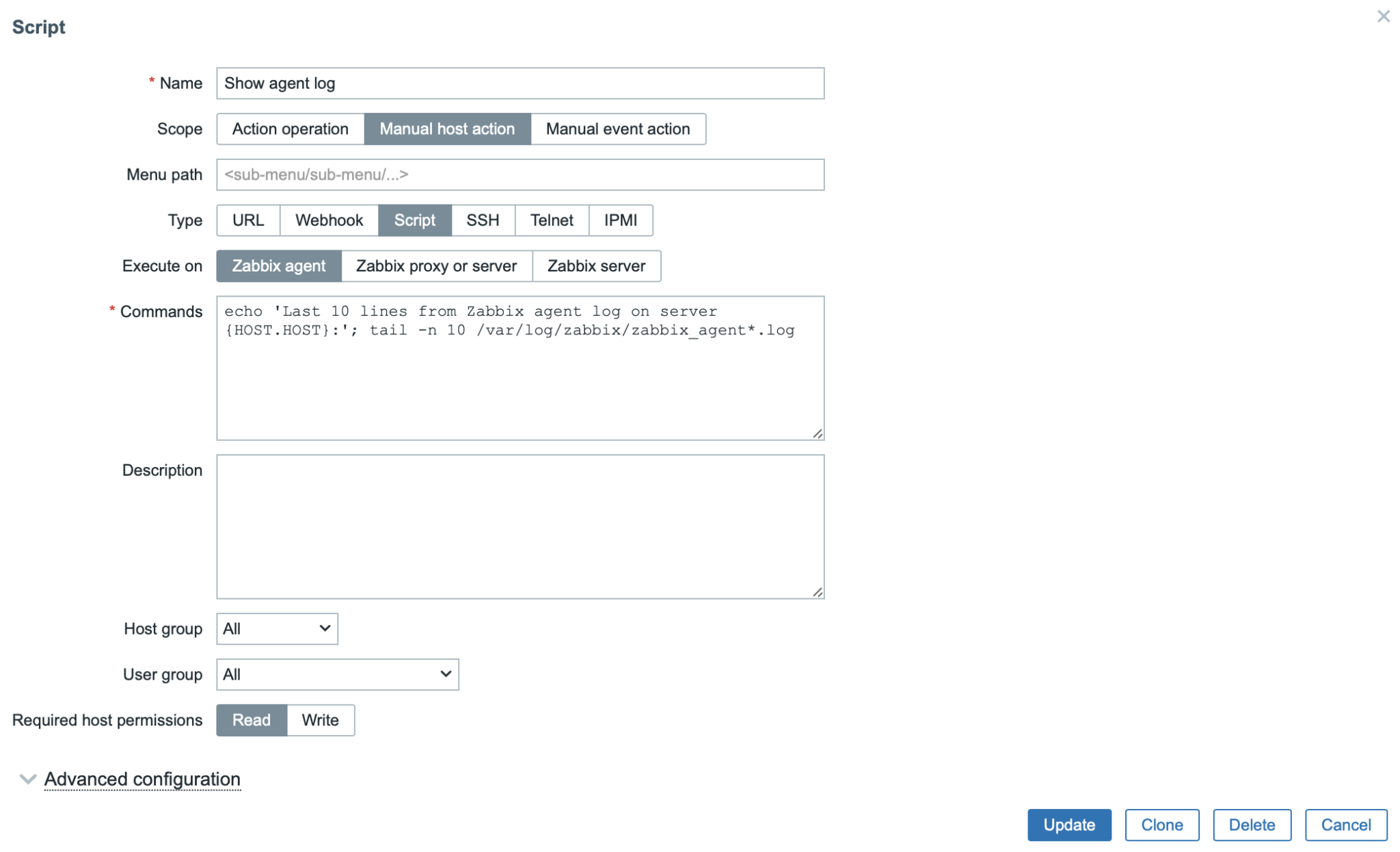 Frontend Scripts and Sudo in Zabbix - initMAX s.r.o.