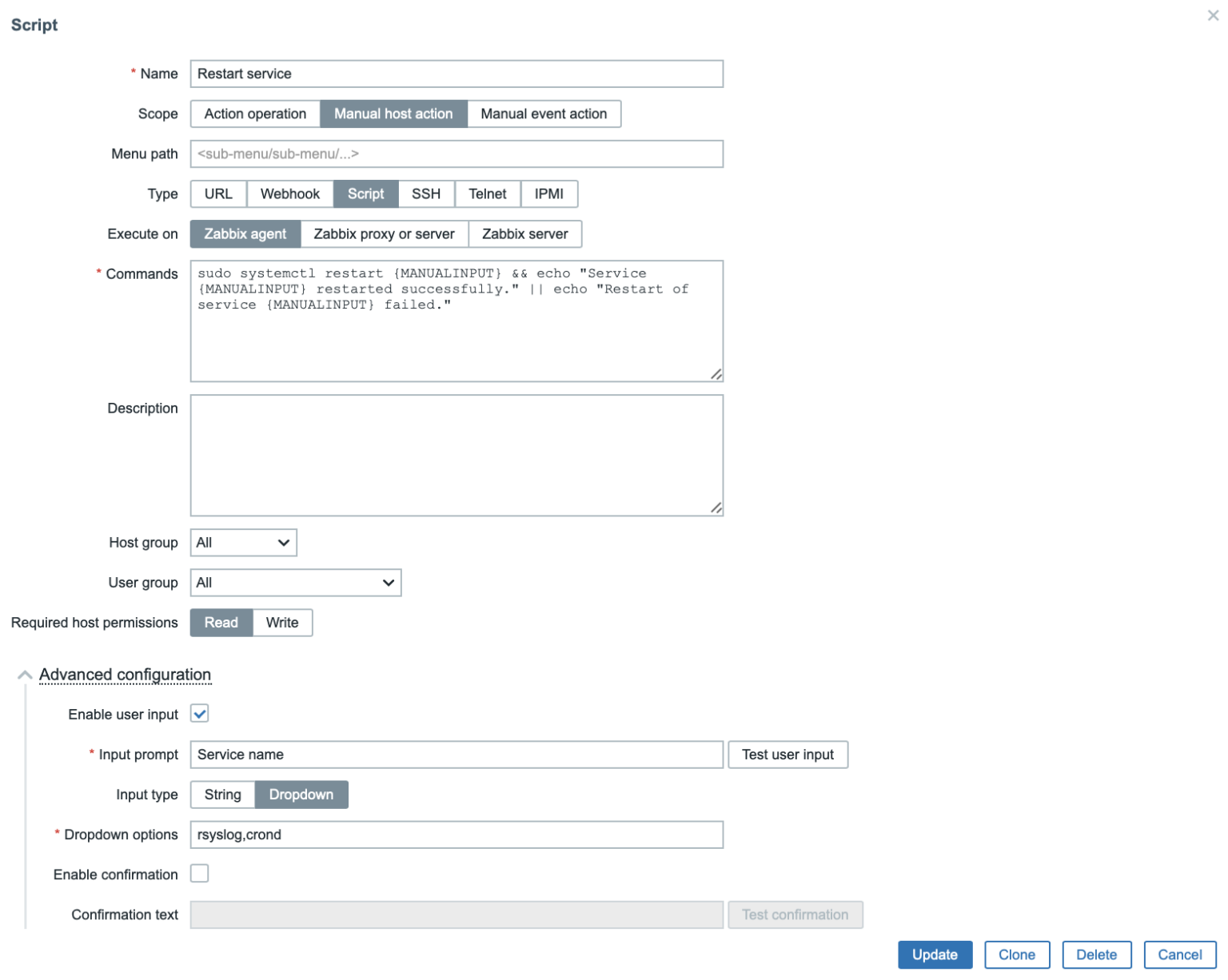 Frontend Scripts and Sudo in Zabbix - initMAX s.r.o.