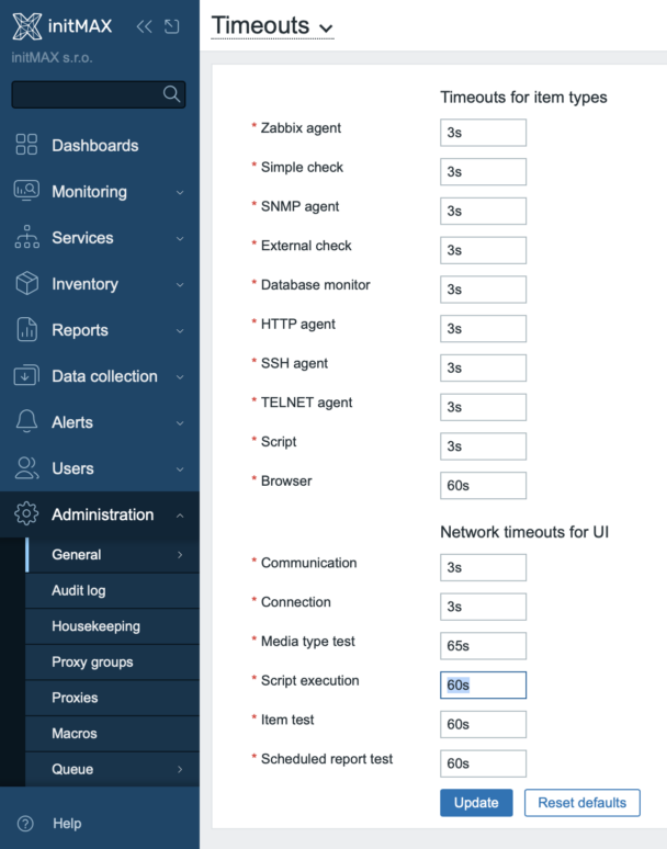 Frontend Scripts and Sudo in Zabbix - initMAX s.r.o.