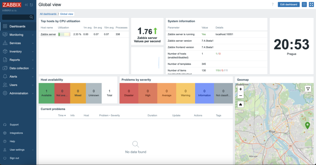 Zabbix 7.4 – instructions for installation in 5 minutes - initMAX s.r.o.